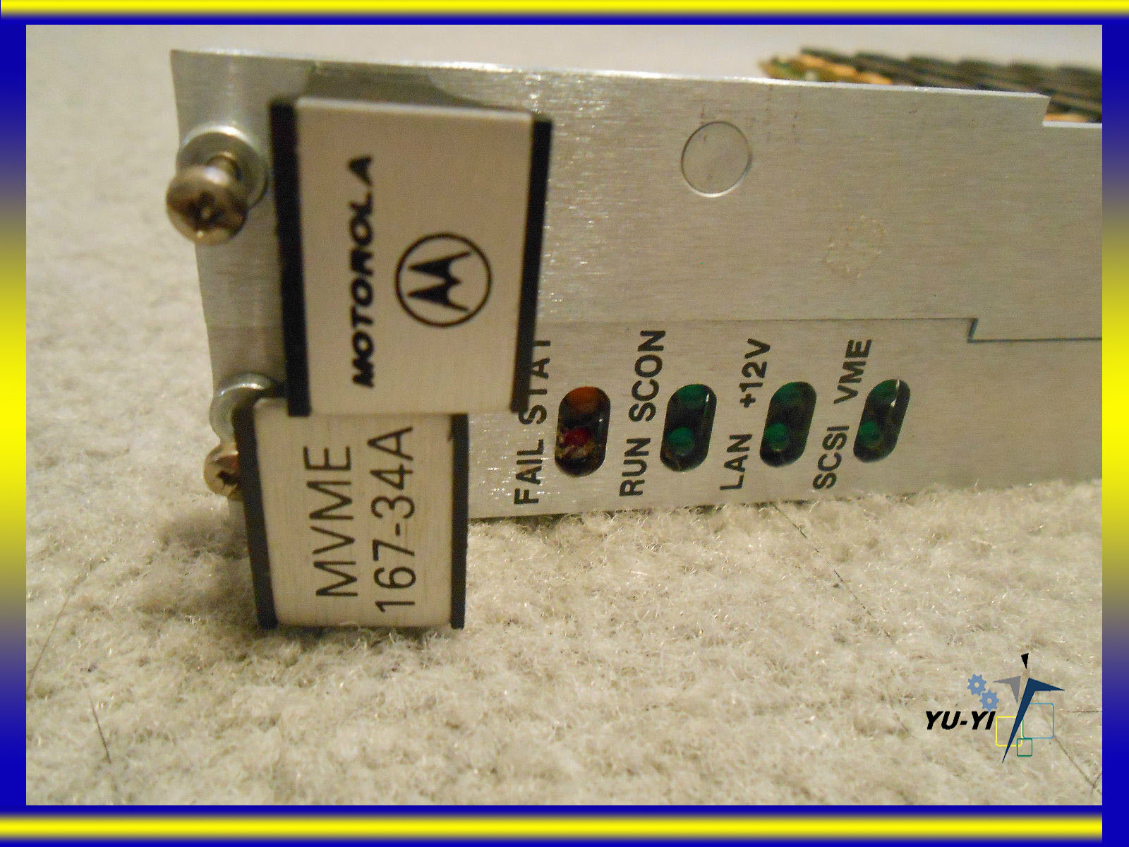 MOTOROLA MVME167-034A 68040 CPU, 33MHZ WITH 32MB PARITY MEMORY, 1 LAN INTERFACE - PLC DCS SERVO ...